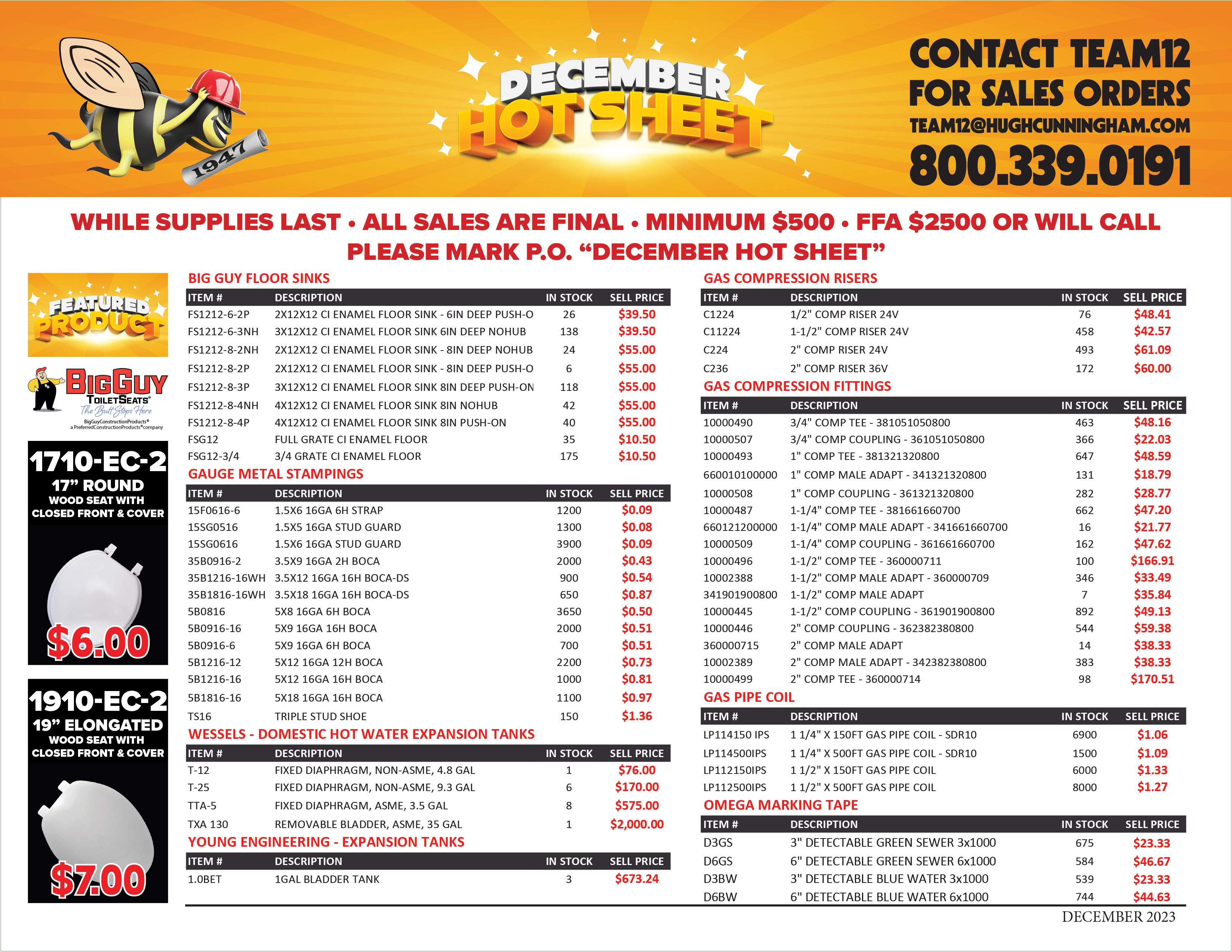 hotsheet – Hugh M. Cunningham Companies